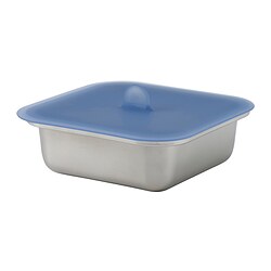 IKEA 365+ food container with lid square stainless steel/silicone ...