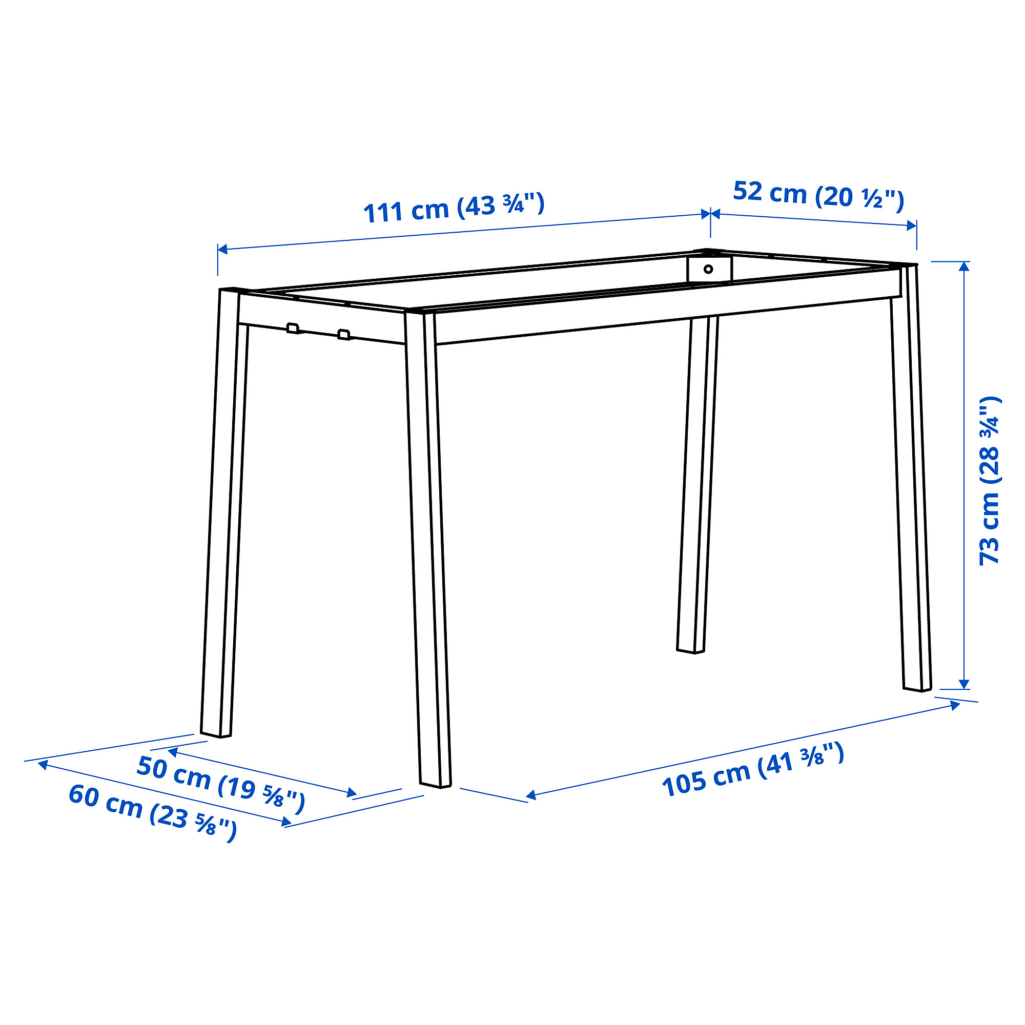 MITTZON underframe for conference table white 120x68x73 cm | IKEA Eesti