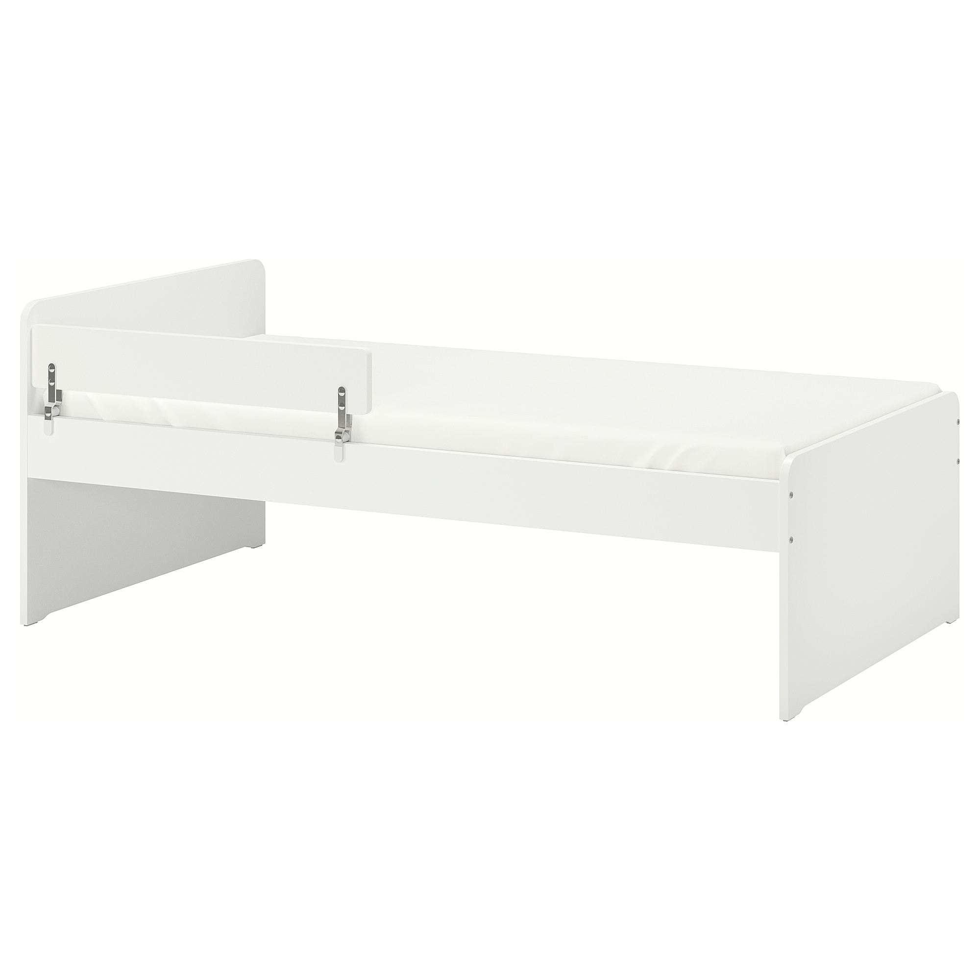 NATTAPA SLAKT bed frame w guard rail slat bd base white IKEA Latvija