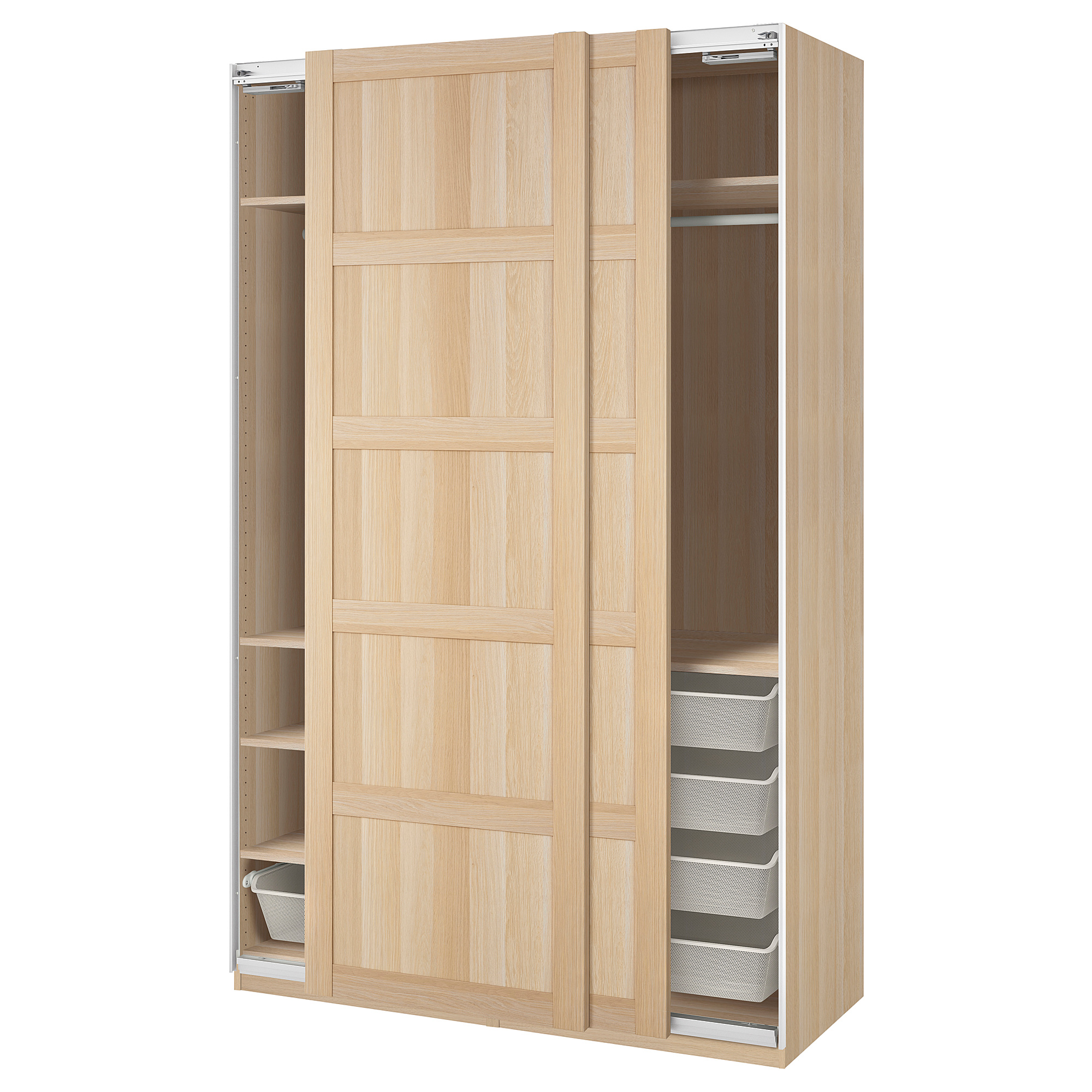 Pax Bergsbo Wardrobe Combination White Stained Oak Effect White Stained
