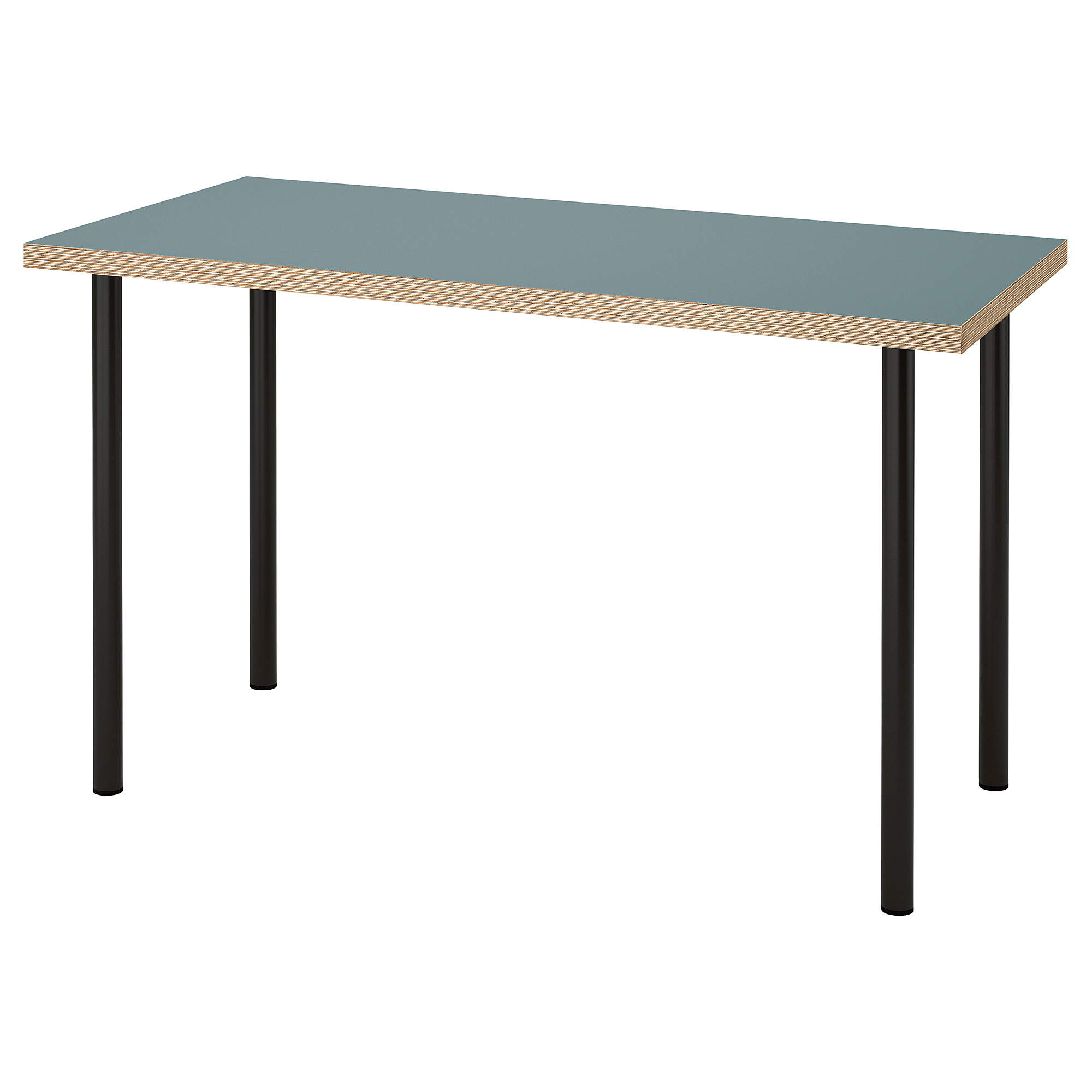 LAGKAPTEN/ADILS desk grey-turquoise/black 120x60 cm | IKEA Latvija