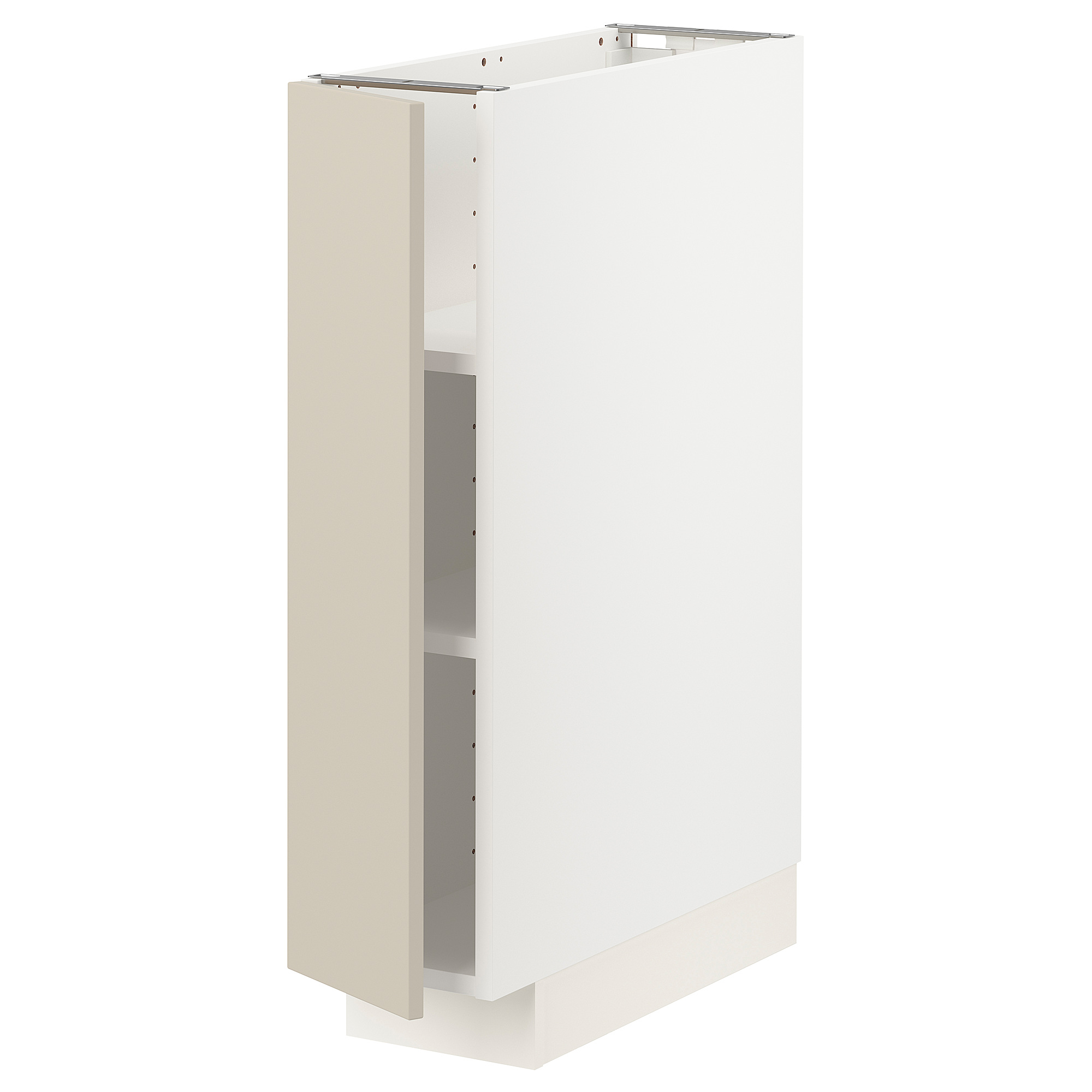 METOD напольный шкаф с полками белый/Havstorp бежевый 20x60 см | IKEA ...