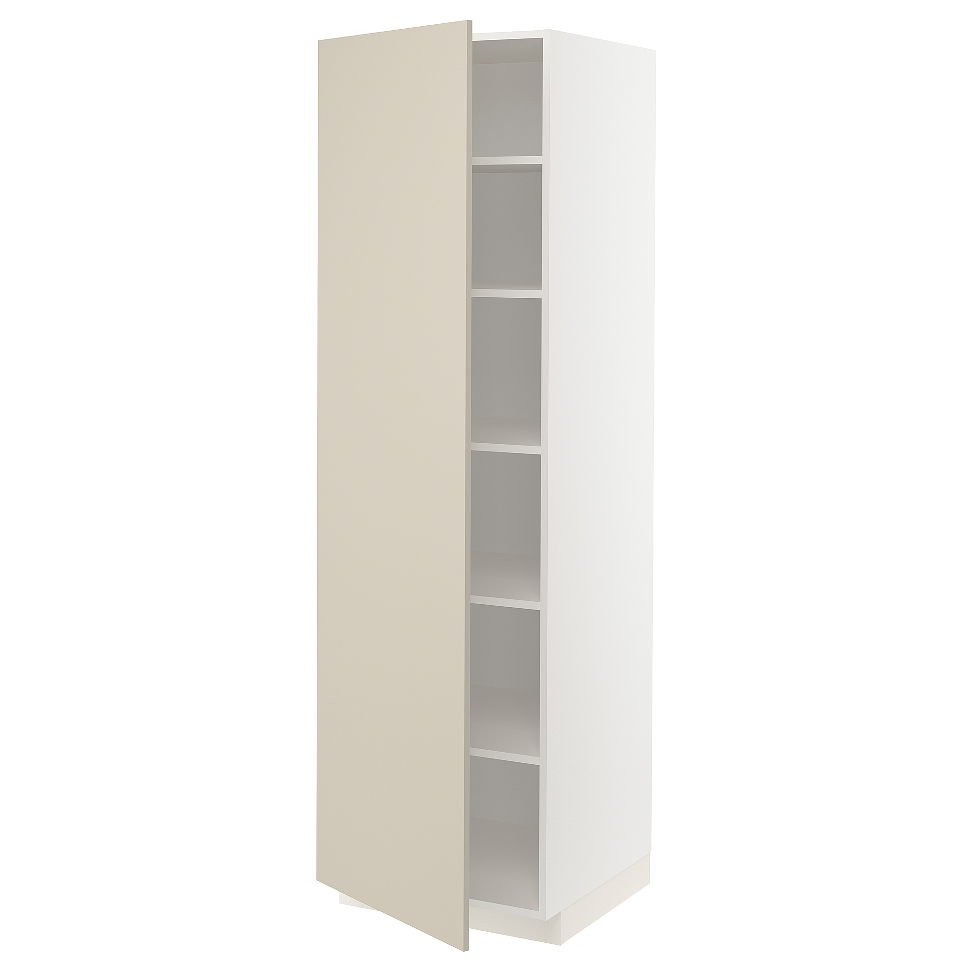METOD высокий шкаф с полками белый/Havstorp бежевый 60x60x200 см | IKEA ...