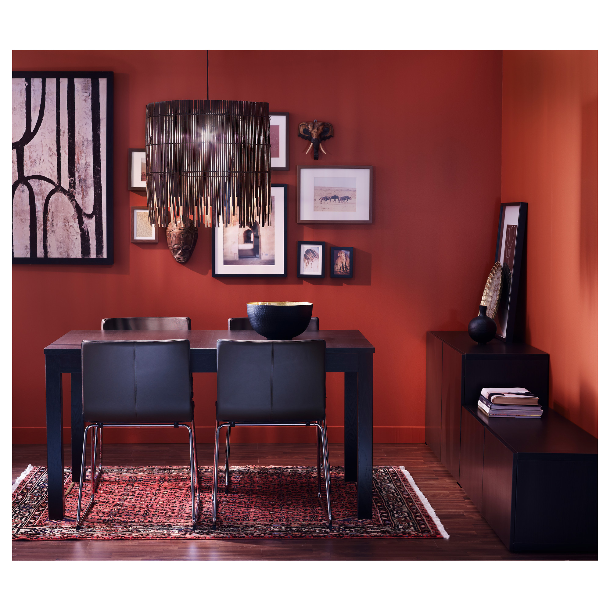 BERNHARD chair chrome-plated/Mjuk dark brown 50x50x77 cm | IKEA Eesti