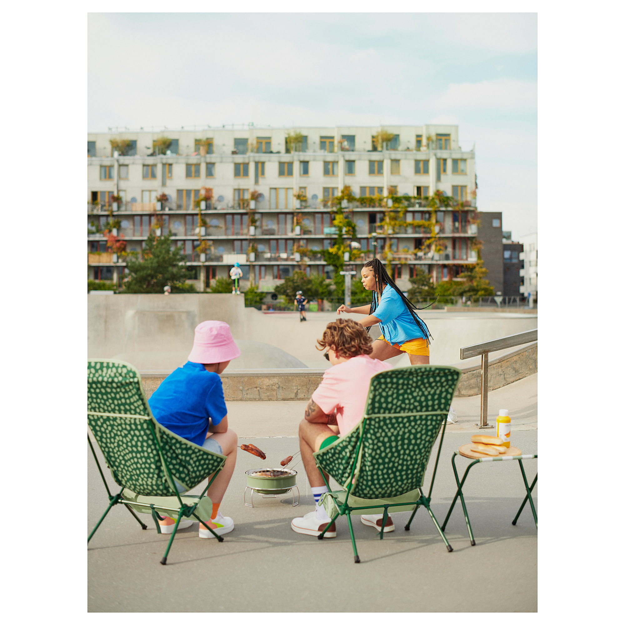 STRANDÖN folding chair green | IKEA Latvija