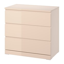 MALM chest of 3 drawers light orange/high-gloss | IKEA Eesti