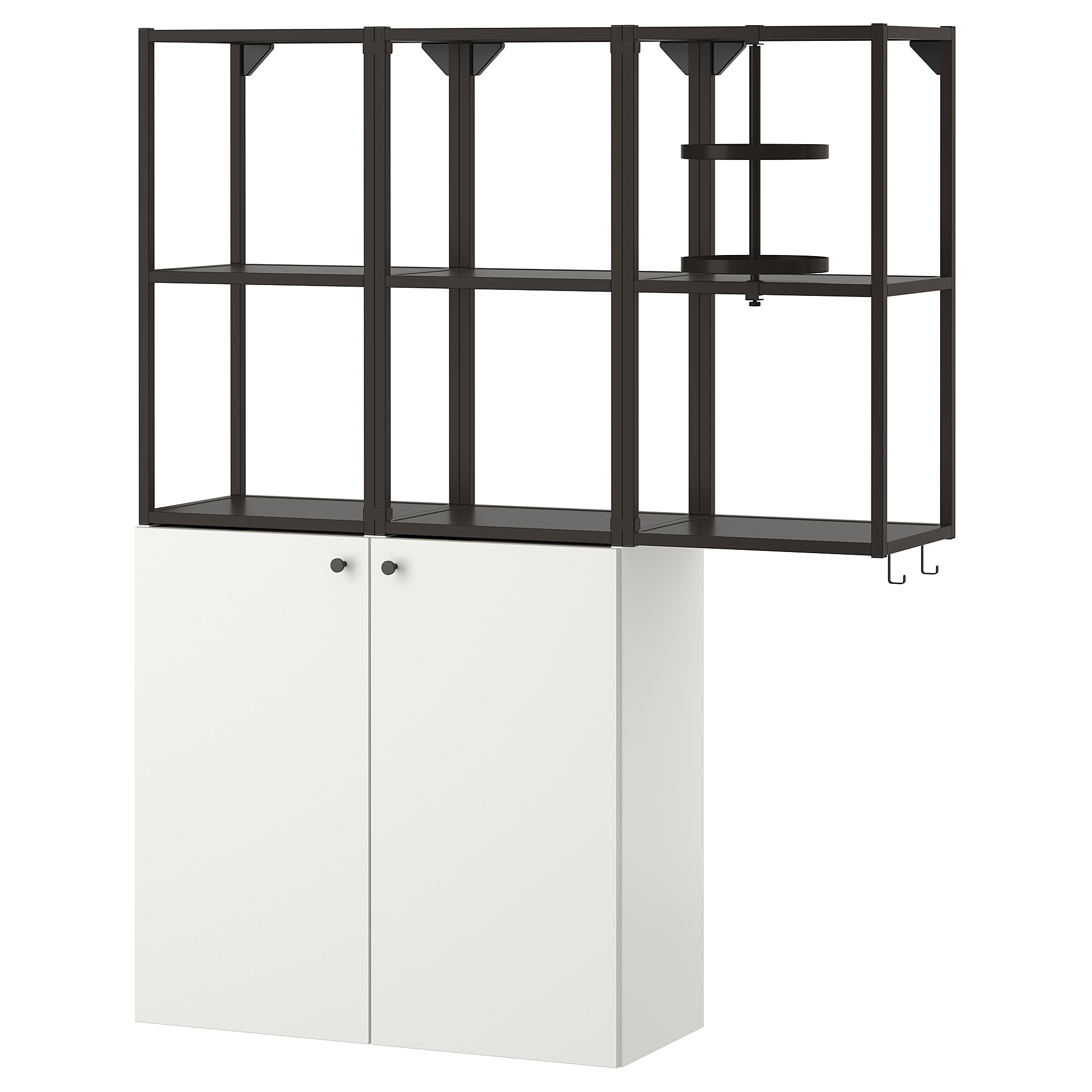 ENHET storage combination anthracite/white 120x32x150 cm | IKEA Eesti