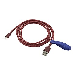 LILLHULT USB-A to lightning dark red-brown | IKEA Latvija