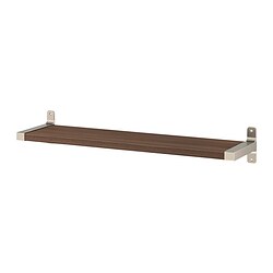 GRANHULT/BERGSHULT wall shelf walnut effect/nickel-plated | IKEA Eesti