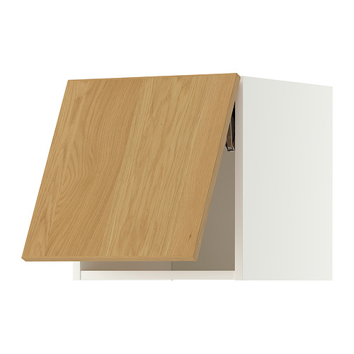 METOD horizontali sieninė spintelė balta/Sinarp ąžuolo lukštas | IKEA ...