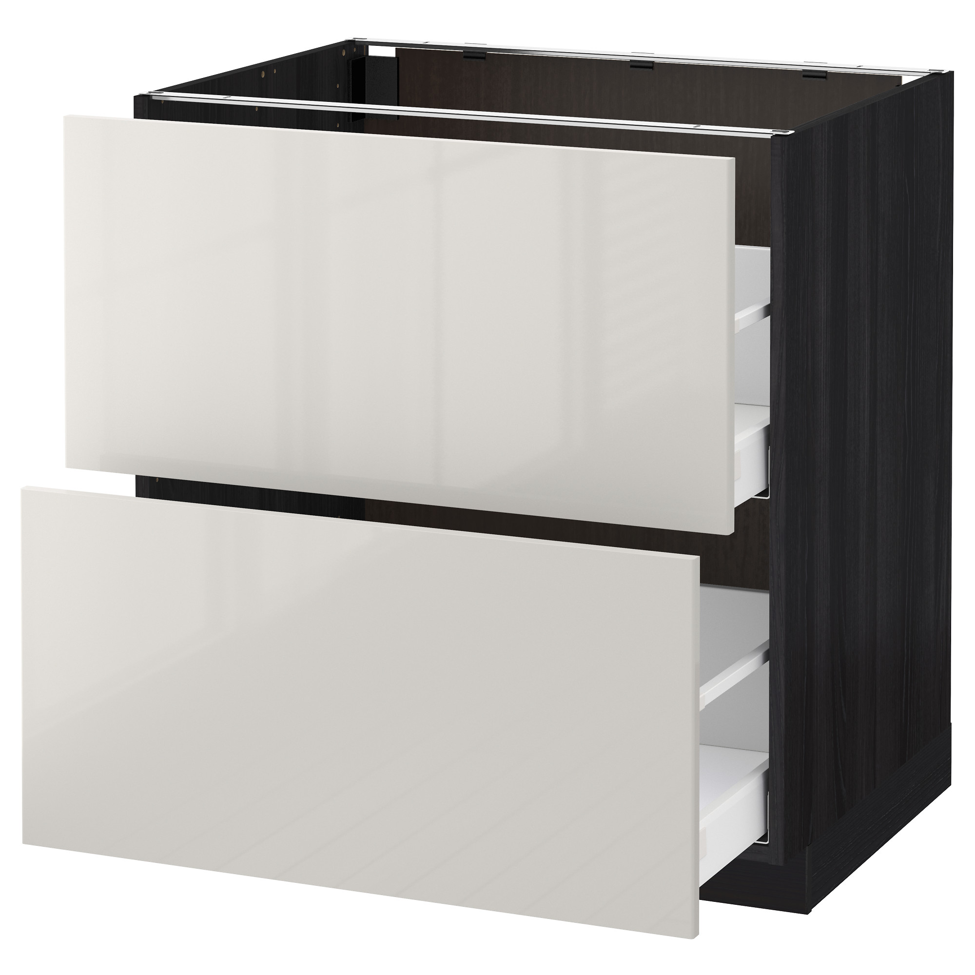 METOD/MAXIMERA grind. spintelė 2 pr./2 stalč. juoda/Ringhult šviesiai ...