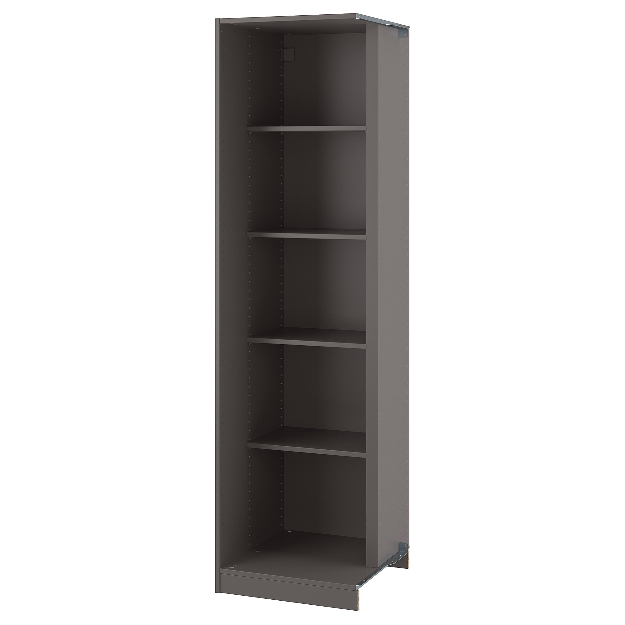 PAX add-on corner unit with 4 shelves dark grey 53x58x201 cm | IKEA Eesti