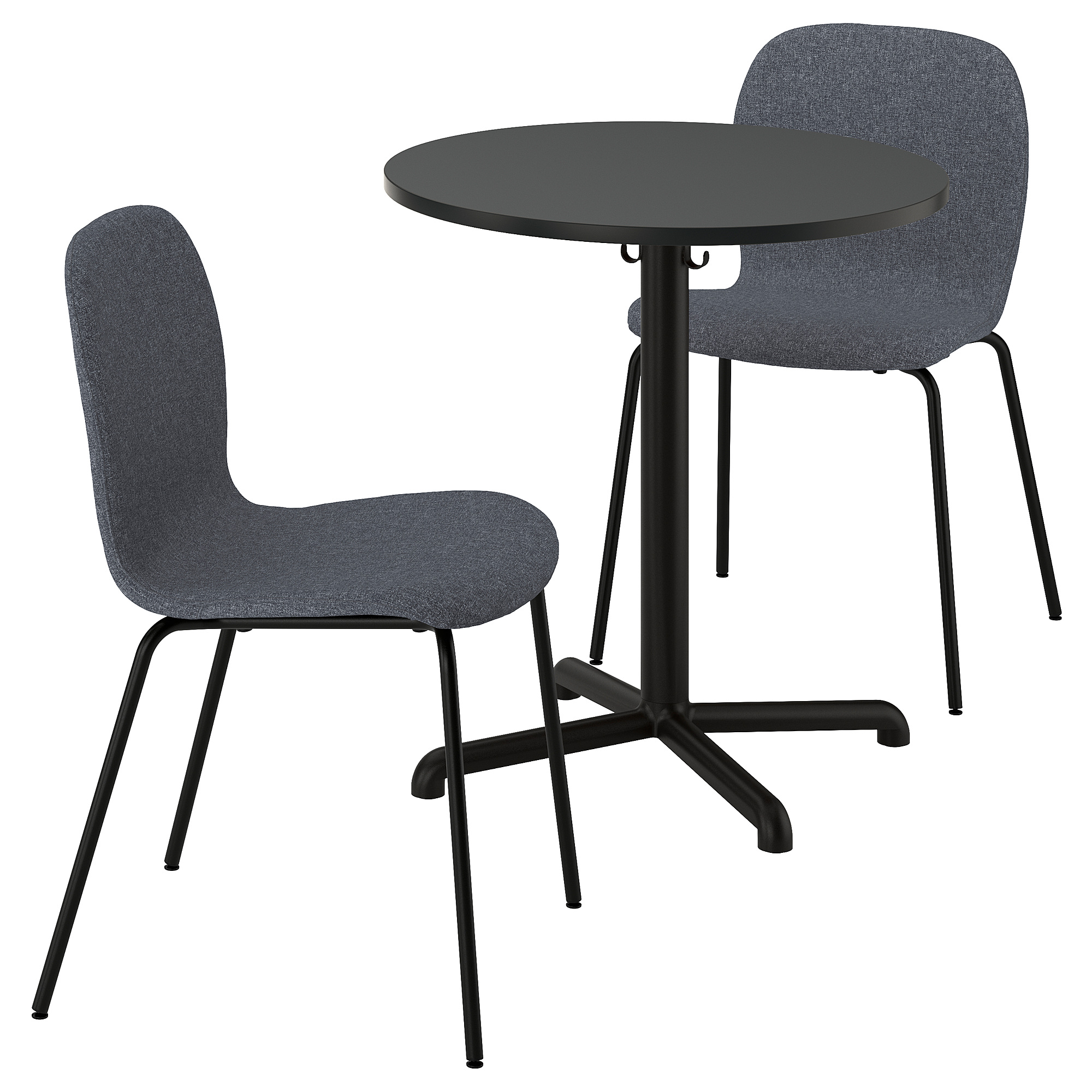 STENSELE/KARLPETTER table and 2 chairs anthracite anthracite/Gunnared ...
