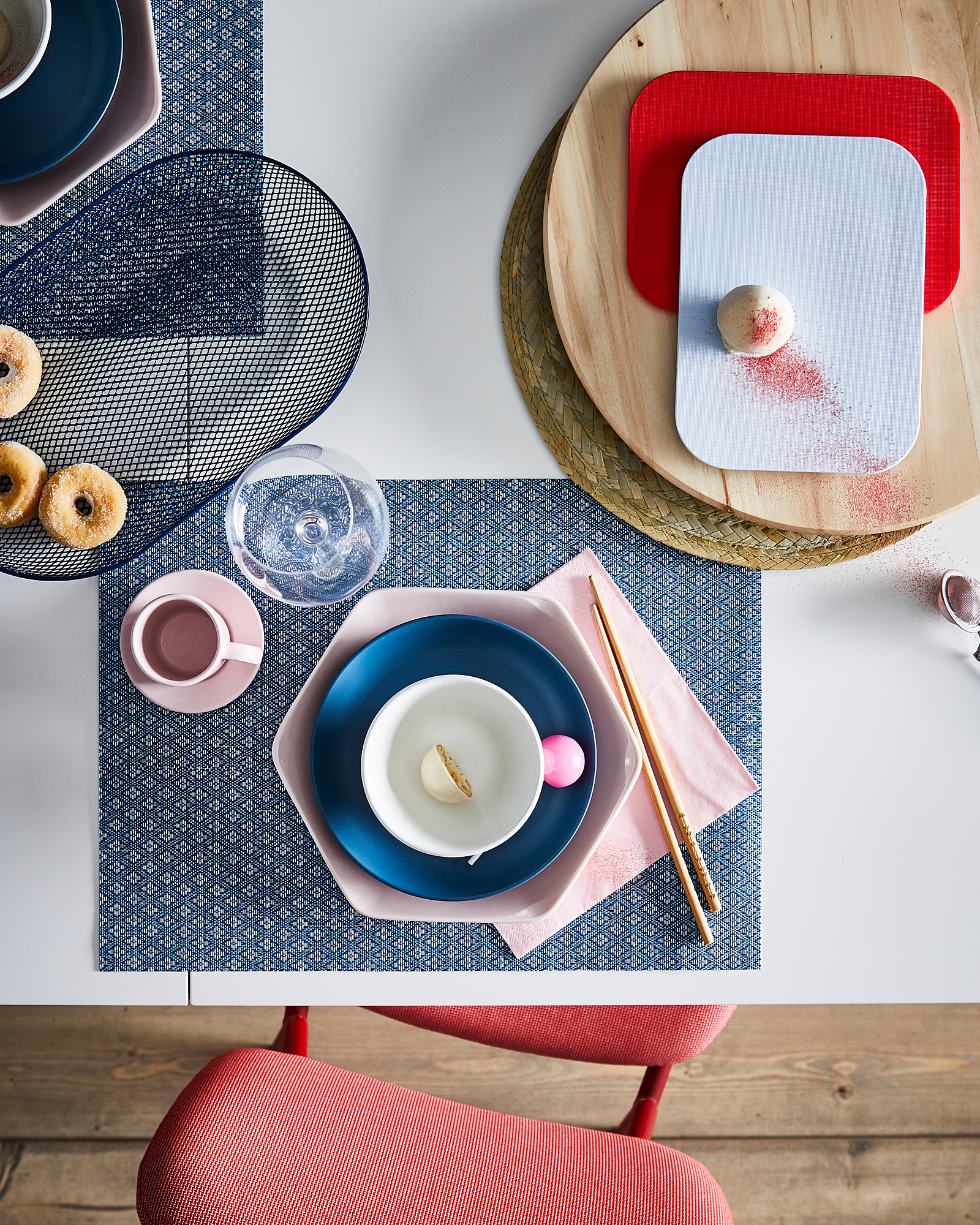 GALLRA place mat blue/patterned 45x33 cm | IKEA Latvija