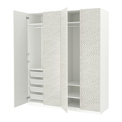 PAX/MISTUDDEN spinta, derinys balta/pilka raštas | IKEA Lietuva