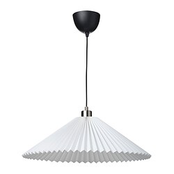 KUDDLAVA/SKAFTET pendant lamp pleated white | IKEA Eesti