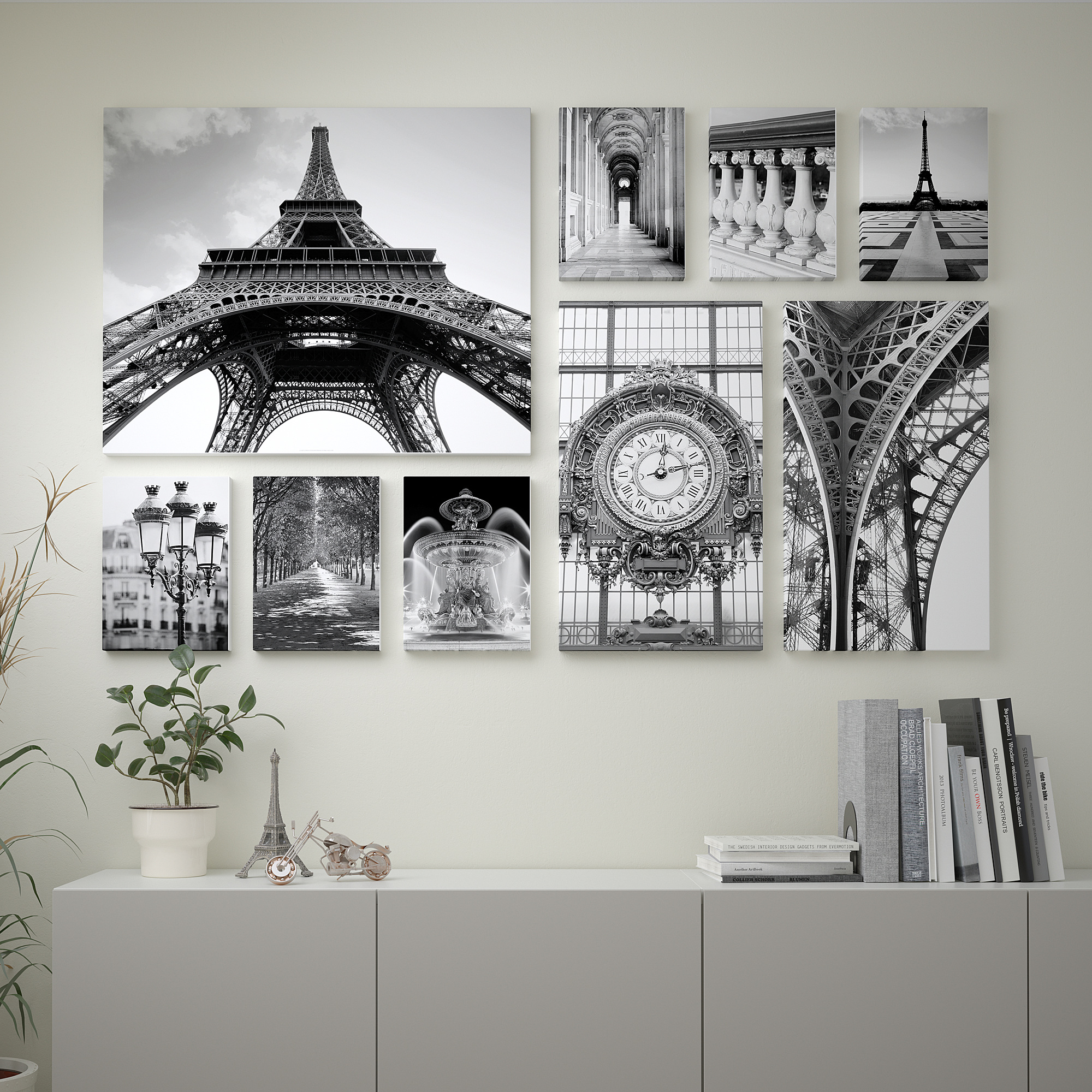 GRÖNBY picture, set of 9 A day in Paris 179x112 cm | IKEA Eesti