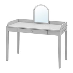 SMYGA rakstāmgalds ar spoguli gaiši pelēkā krāsā | IKEA Latvija