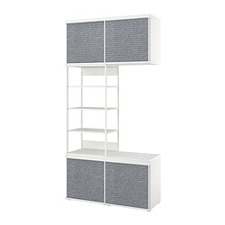 PLATSA avatud riidekapp 4 lükanduksega valge Larkollen/tumehall | IKEA ...