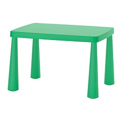 MAMMUT bērnu galds lietošanai telpās vai ārā/spilgti zaļa | IKEA Latvija