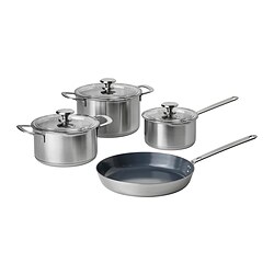 HEMKOMST 7-piece cookware set stainless steel | IKEA Eesti