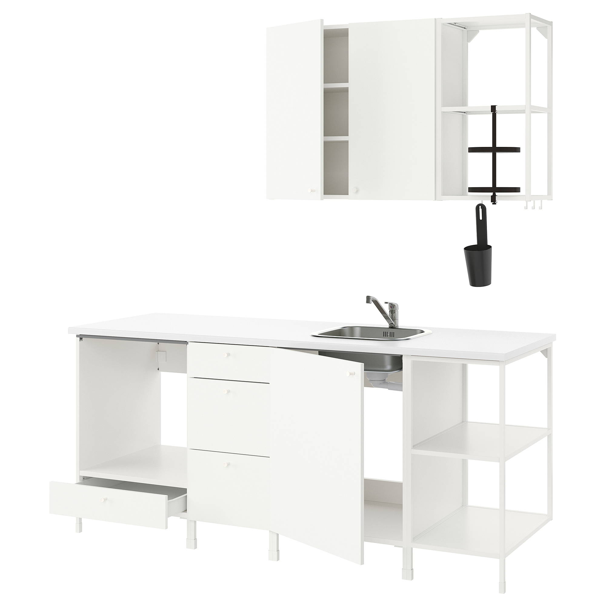 ENHET kitchen white 203x63.5x222 cm | IKEA Lietuva