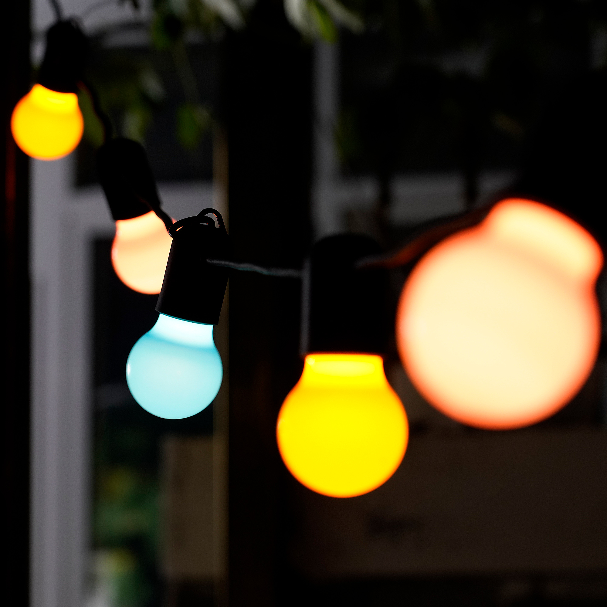 SOMMARLÅNKE LED lighting chain with 12 bulbs outdoor/multicolour | IKEA ...
