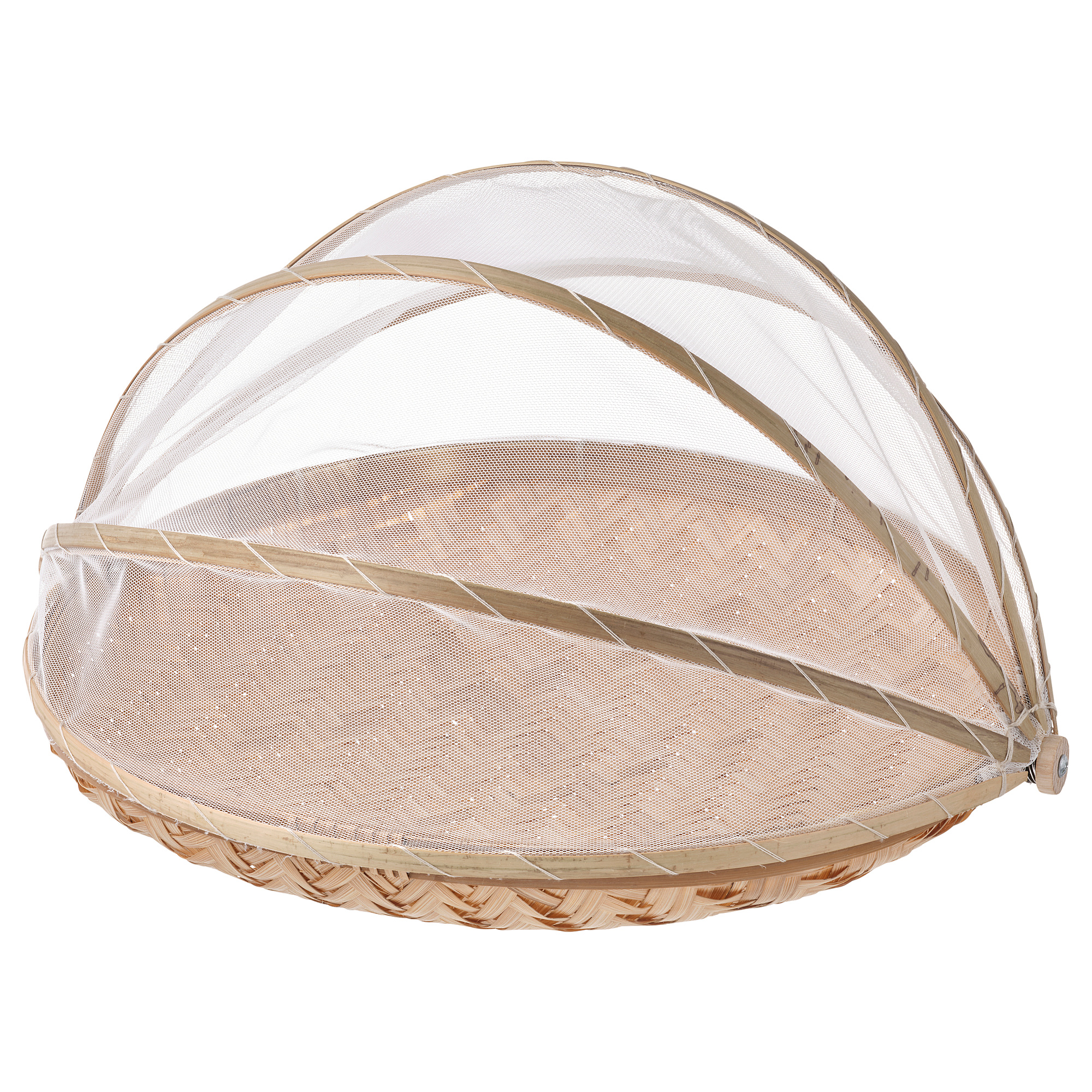 SNUSTORR food cover with tray handmade bamboo 40 cm | IKEA Eesti