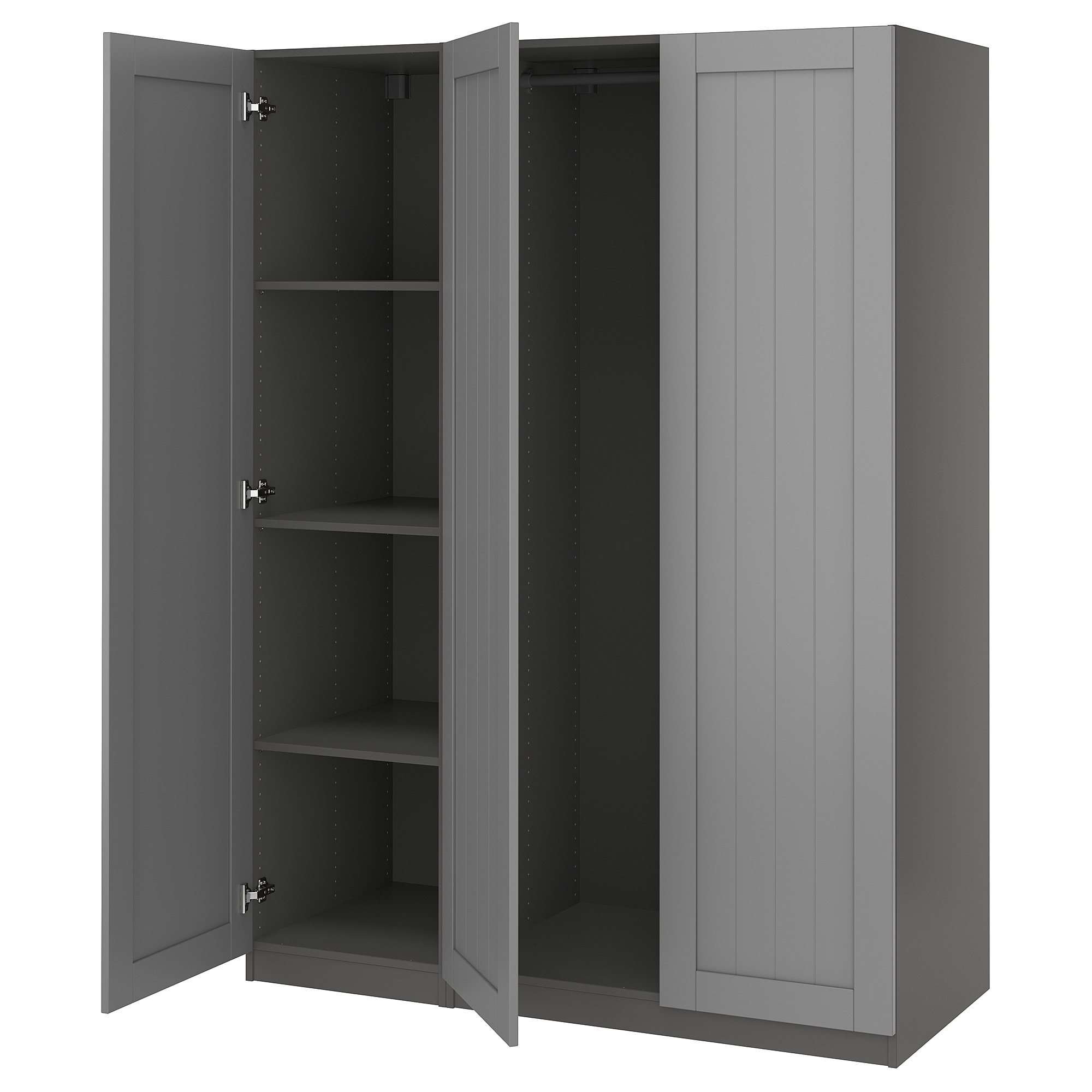 GULLABERG/PAX wardrobe combination dark grey/dark grey 150x60x201 cm ...
