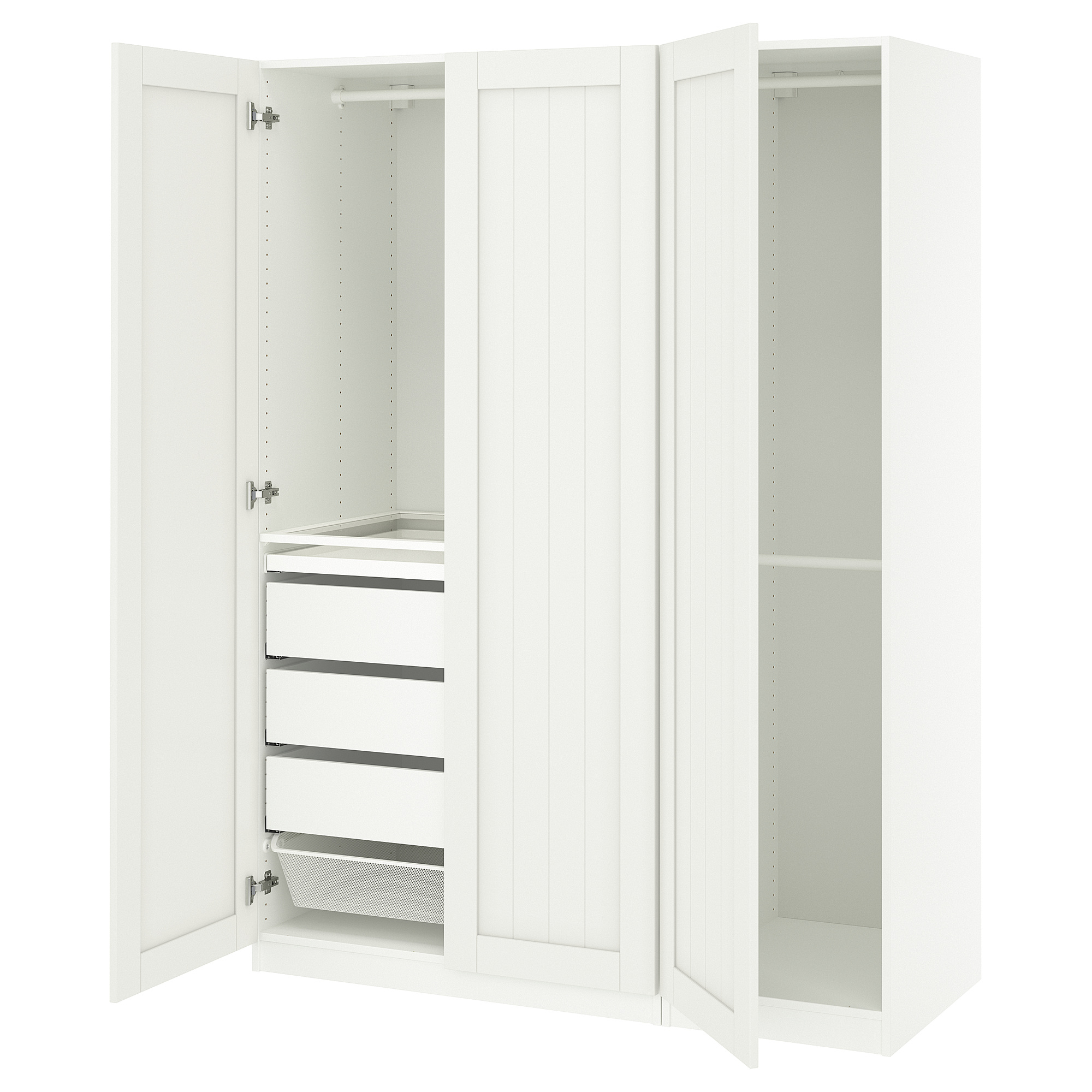 GULLABERG/PAX wardrobe combination white/white 150x60x201 cm | IKEA Latvija