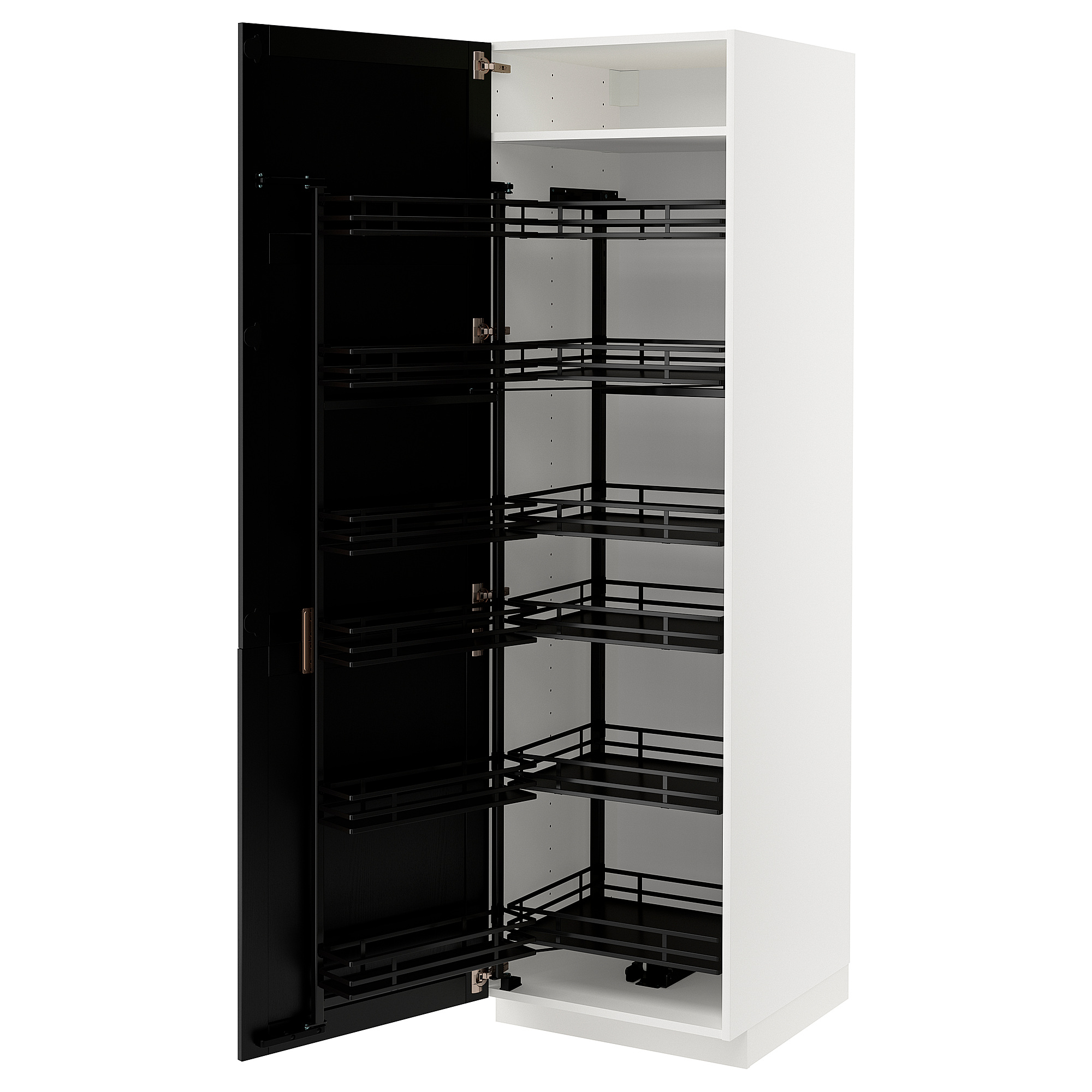 METOD высокий шкаф с выдвижным модулем 60x60x200 cm | IKEA Latvija