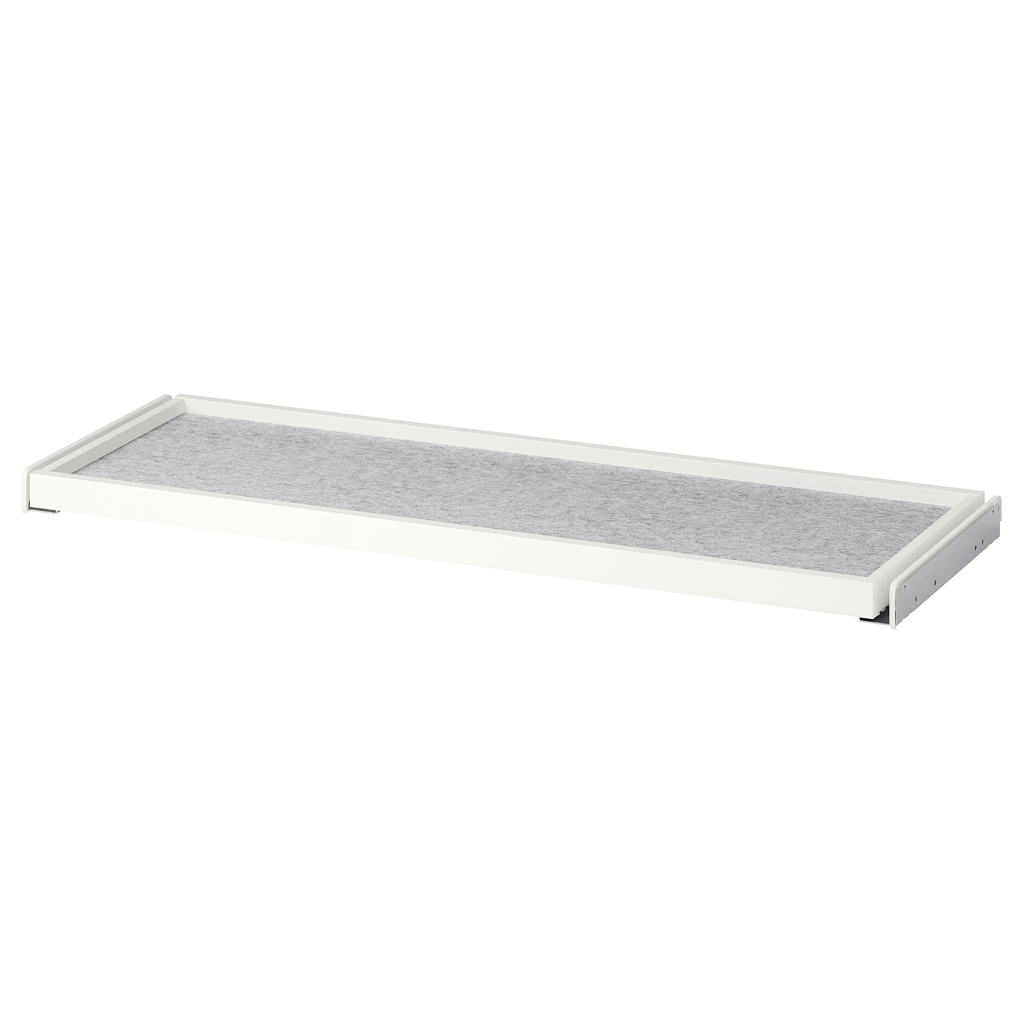 KOMPLEMENT pull-out tray with drawer mat white/light grey 100x35 cm ...