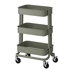 RÅSKOG ratastega riiul hallikasroheline | IKEA Eesti