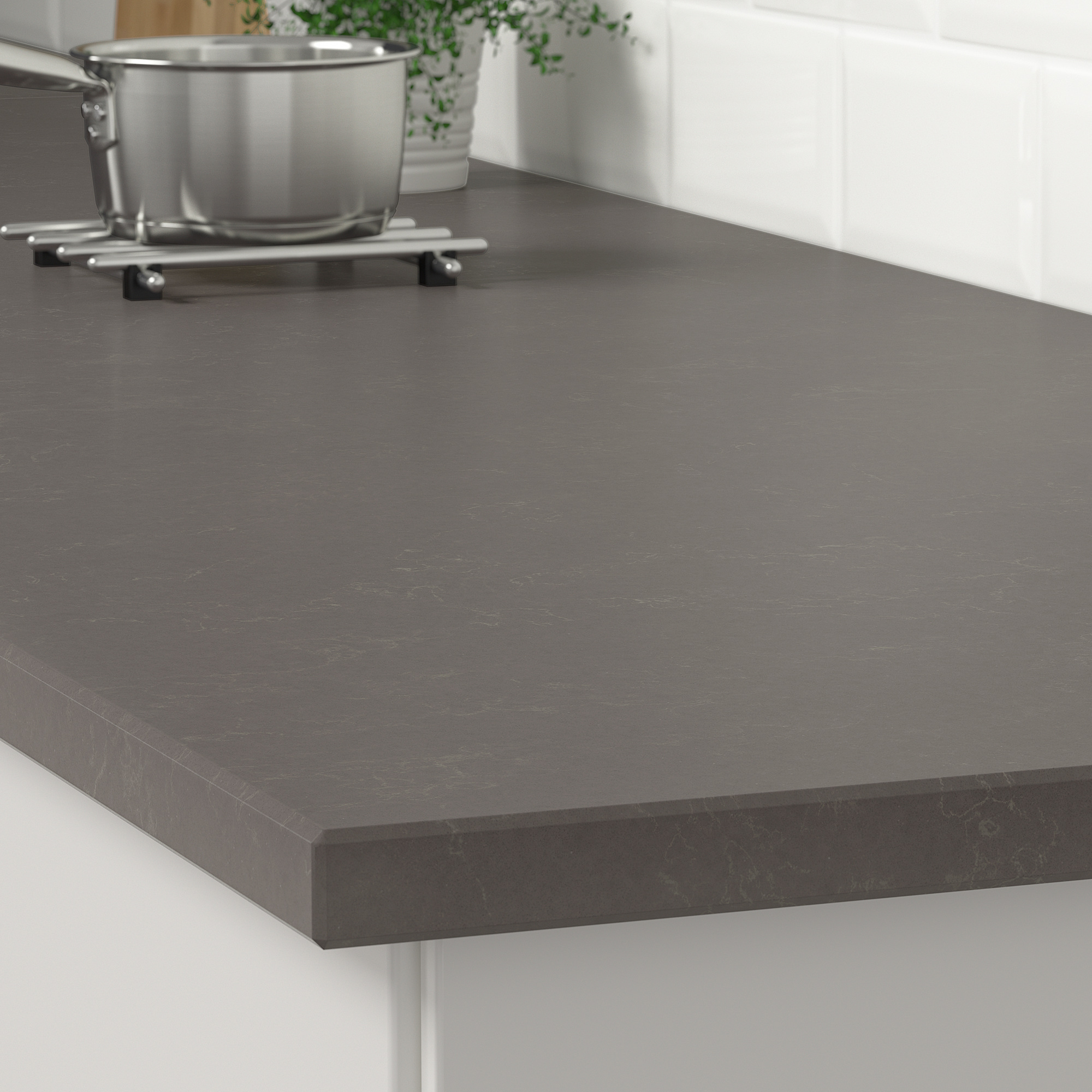 KASKER custom made worktop matt dark grey/marble effect quartz 1 m²x3.0 ...