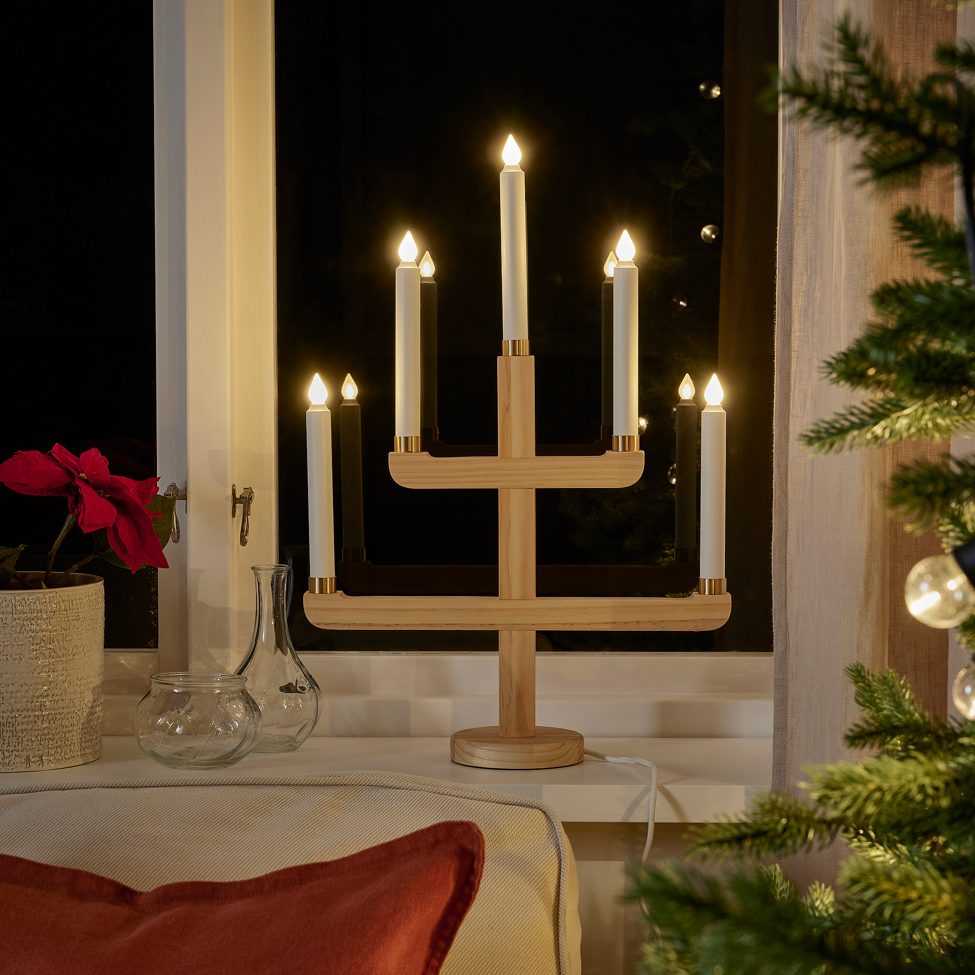 STRÅLA LED žvakidė pušis 56 cm | IKEA Lietuva