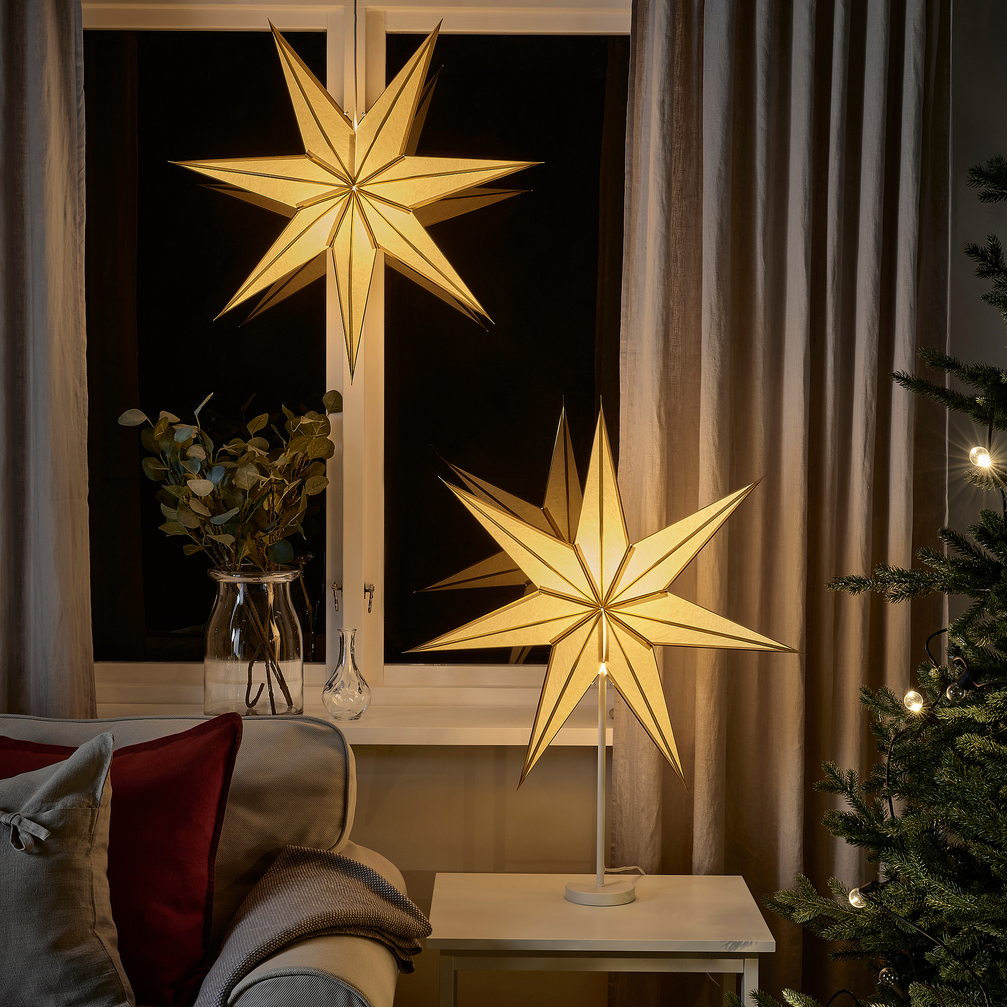 STRÅLA lamp shade green/gold-colour 70 cm | IKEA Latvija