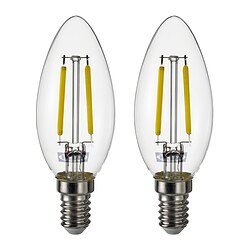 SOLHETTA LED spuldze E14, 250 lūmeni sveces forma/caurspīdīga | IKEA ...