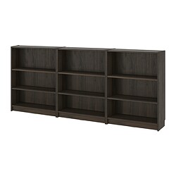 BILLY bookcase combination dark brown oak effect | IKEA Lietuva