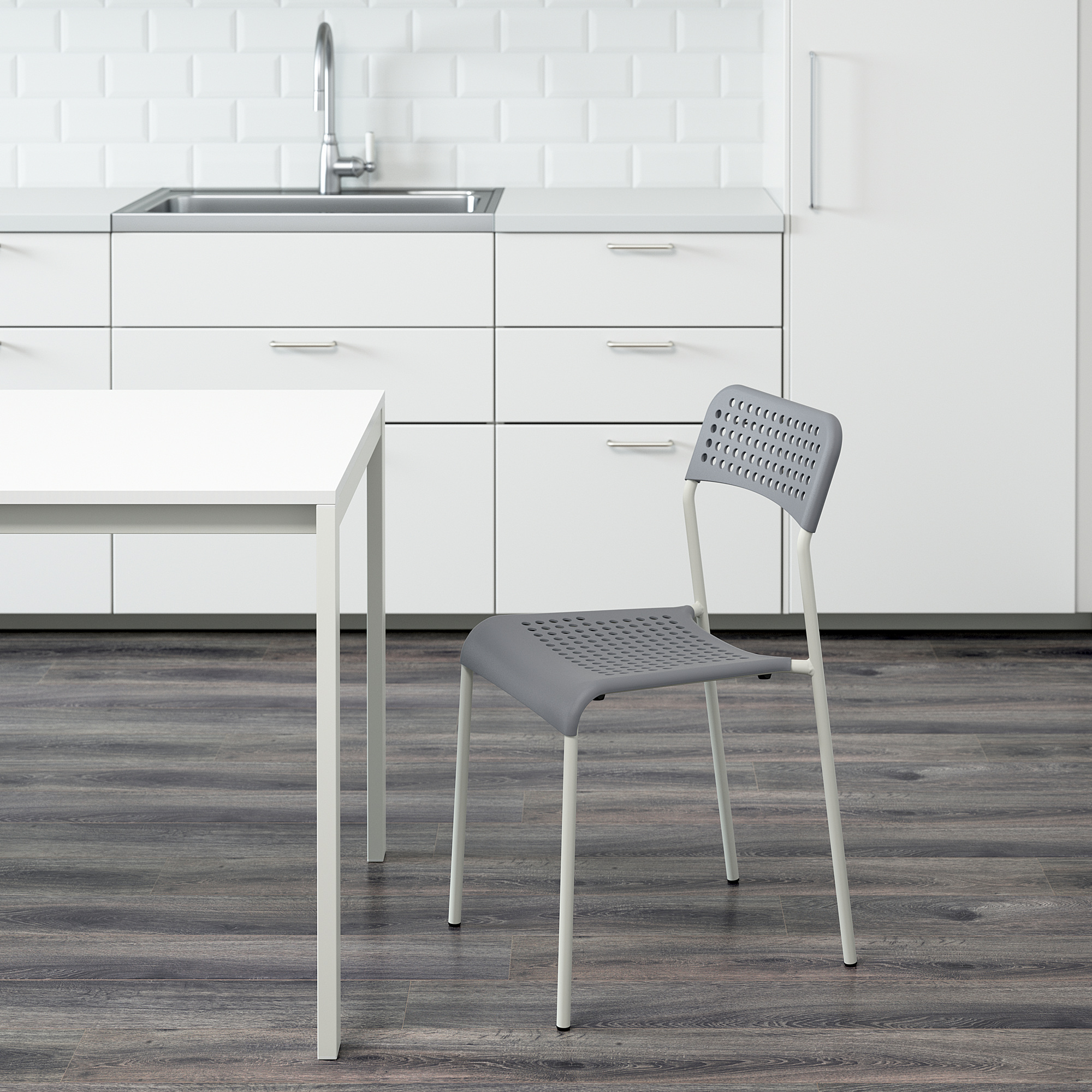 ADDE chair grey/white | IKEA Lietuva