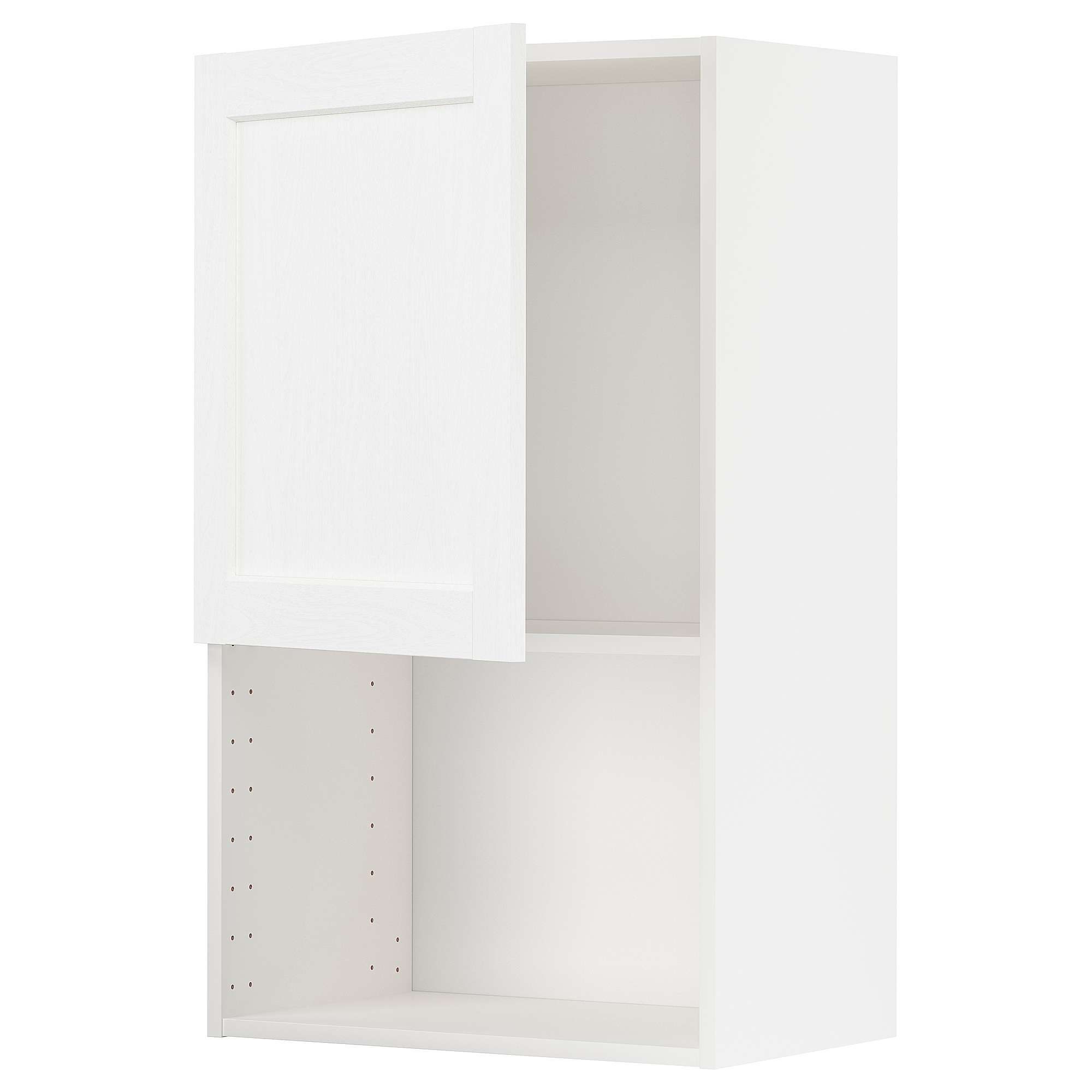 METOD wall cabinet for microwave oven white Enkoping white wood effect IKEA Latvija