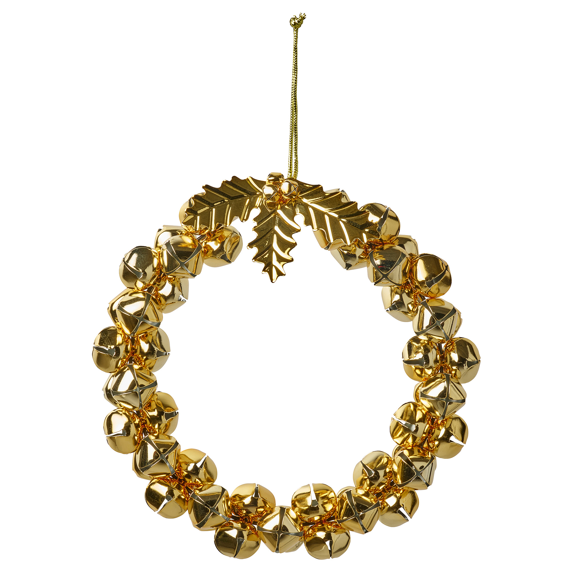 VINTERFINT decoration, wreath jingle bell gold-colour 27 cm | IKEA Eesti