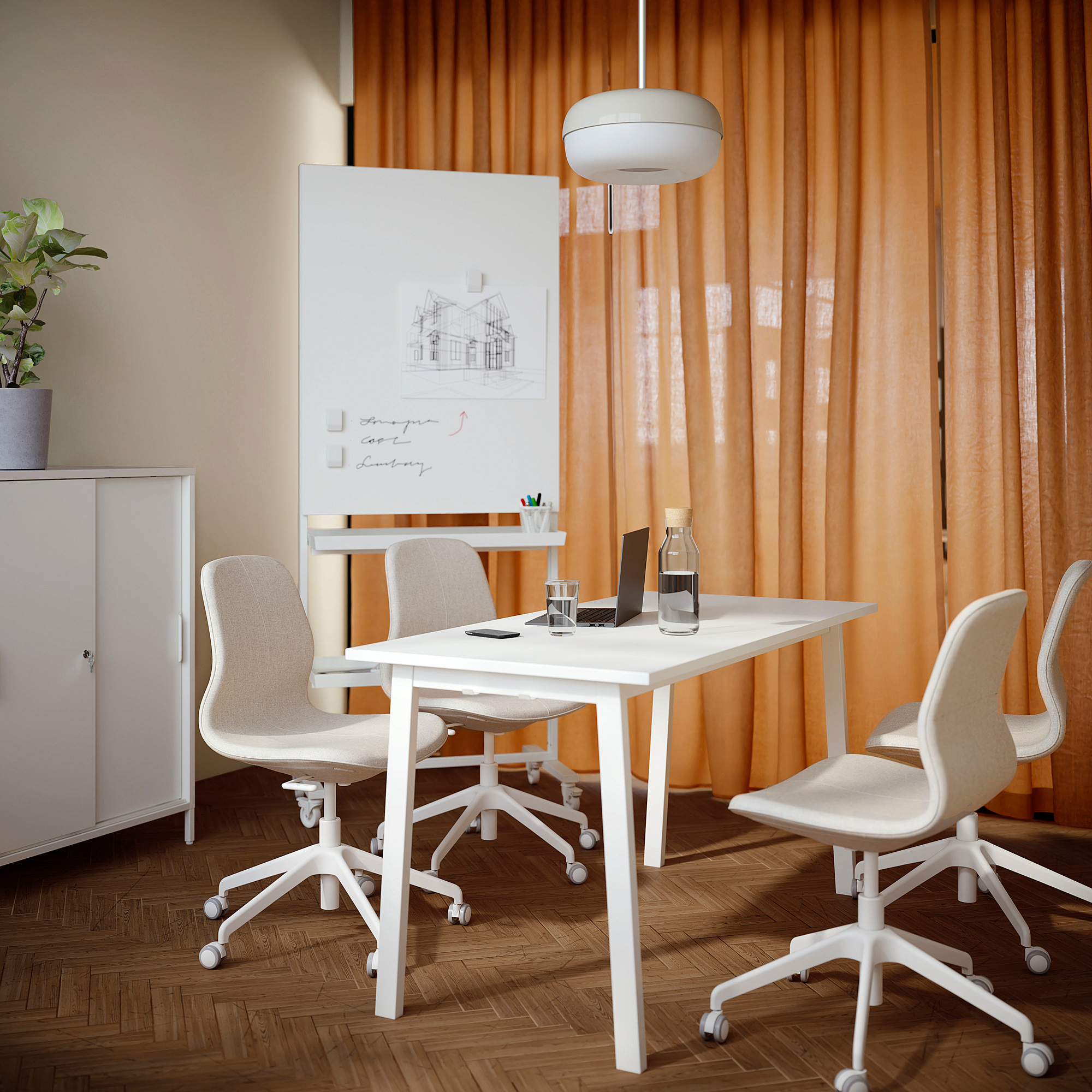 MITTZON conference table white 140x68x75 cm | IKEA Lietuva