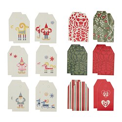 VINTERFINT gift tags Santa Claus pattern white | IKEA Latvija