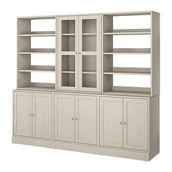 HAVSTA storage combination w glass doors grey-beige | IKEA Eesti