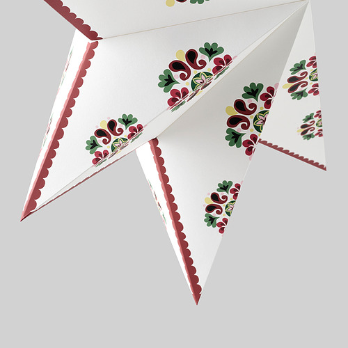 STRÅLA lamp shade white/folklore 48 cm | IKEA Eesti