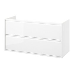 ÄNGSJÖN sahtlitega valamukapp kõrgläikega valge | IKEA Eesti