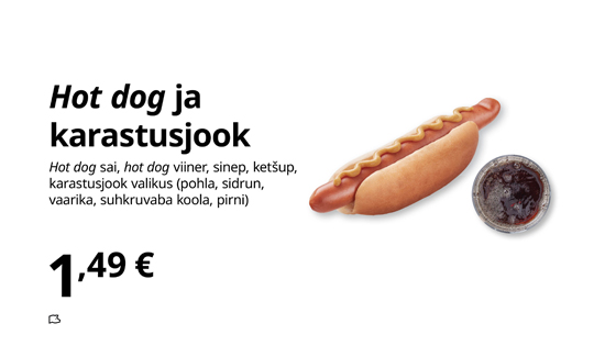 Swedish Bistro menu | IKEA Eesti