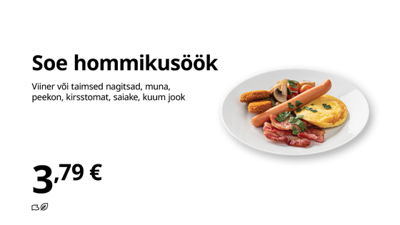 Rootsi restorani menüü | IKEA Eesti